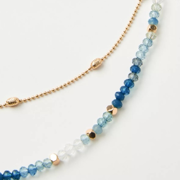 LOFT | Jewelry | Nwt Loft Beaded Layered Necklace In Lustrous Olive ...
